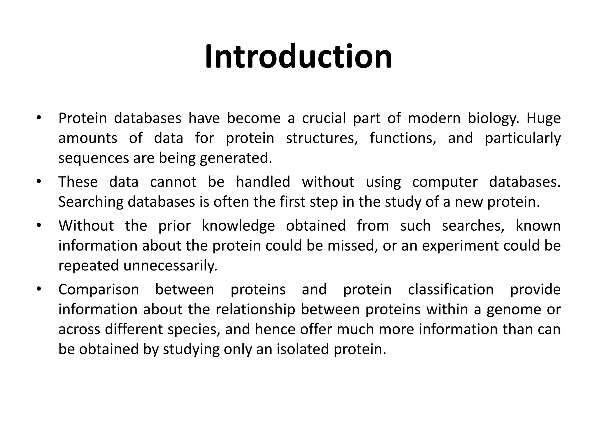 Proteins databases | PPTX