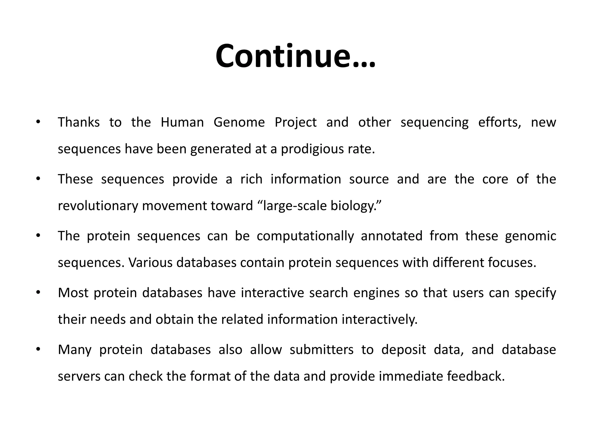 Proteins databases | PPTX