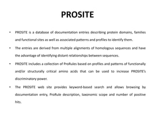 Proteins databases | PPTX