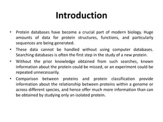 Proteins databases | PPTX