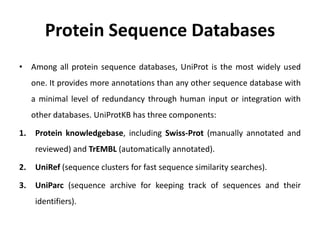 Proteins databases | PPTX