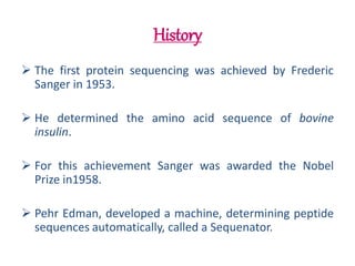 Protein seqencing by kk sahu | PPTX | Chemistry | Science