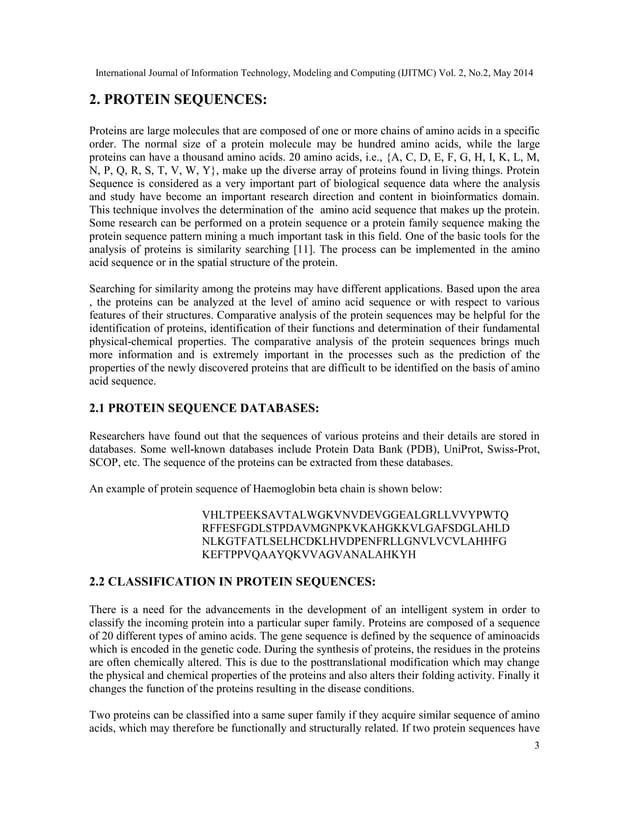 Protein sequence classification in data mining– a study | PDF