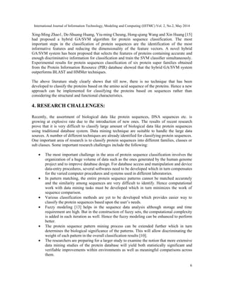 Protein sequence classification in data mining– a study | PDF