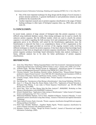 Protein sequence classification in data mining– a study | PDF