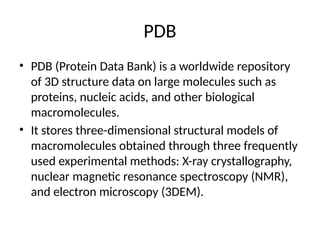 Protein sequence data bases in animals.pptx