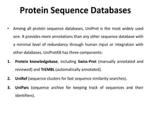 Protein sequence data bases in animals.pptx