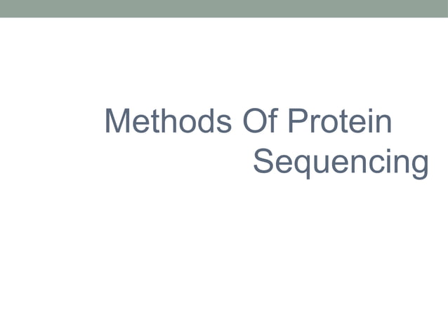 proteinsequencing powerppint presentation | PPT