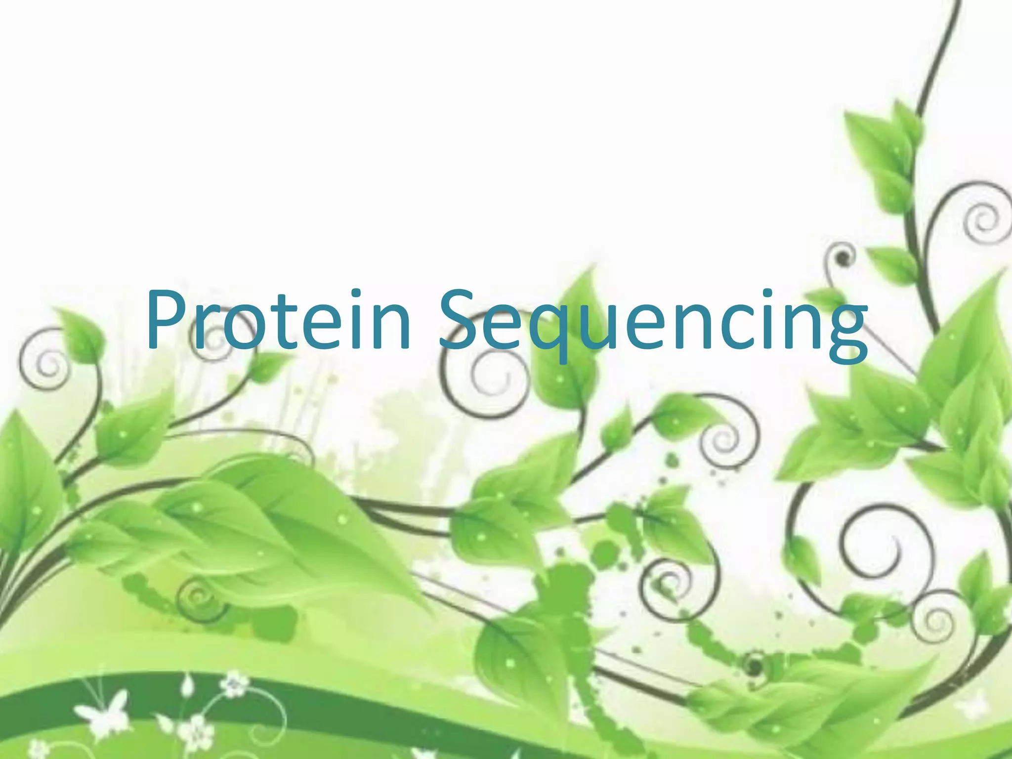 Protein sequencing | PPTX