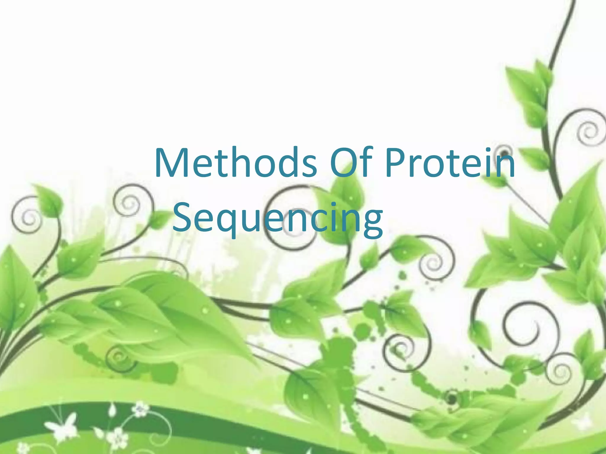 Protein sequencing | PPTX