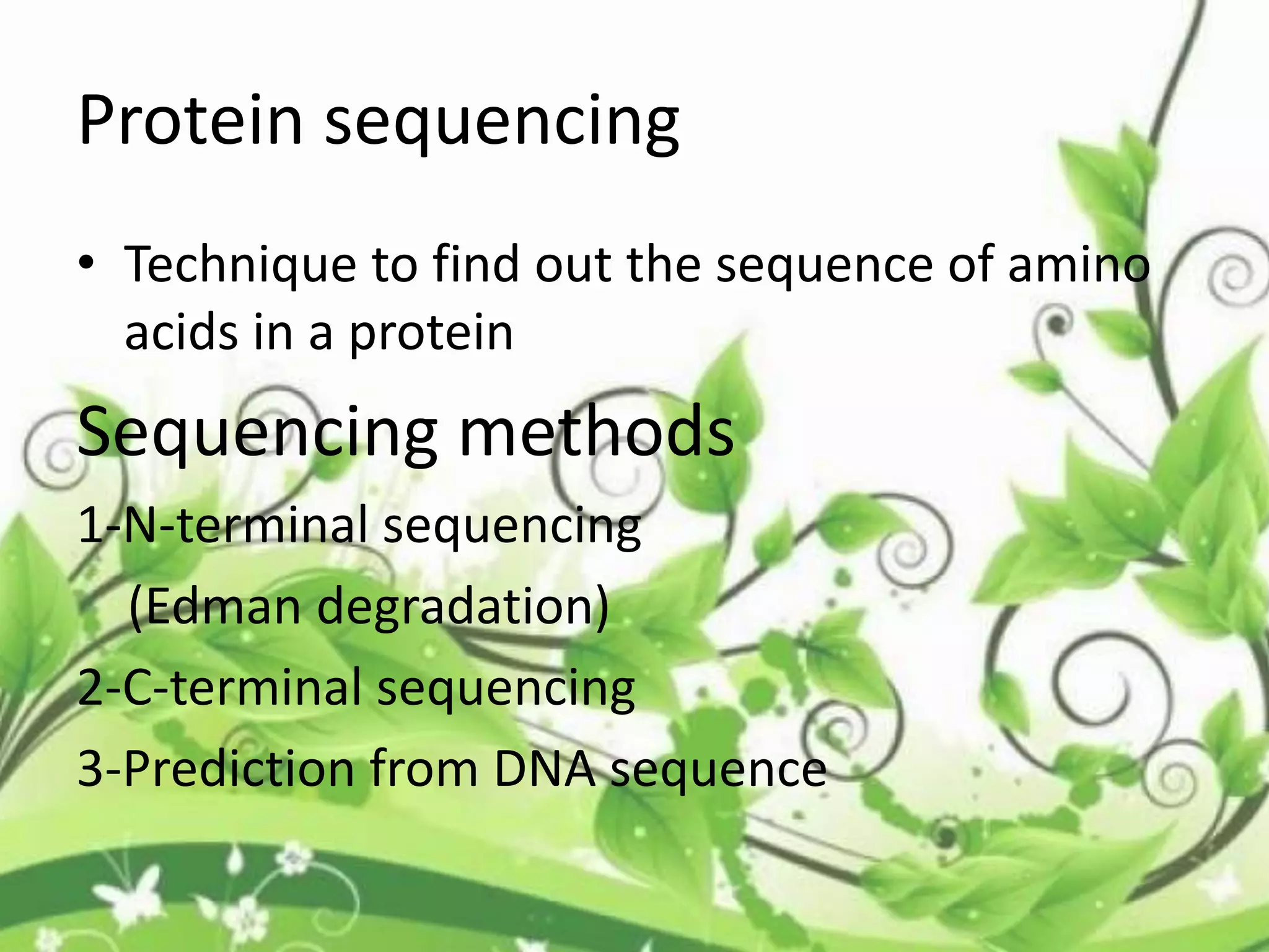 Protein sequencing | PPTX