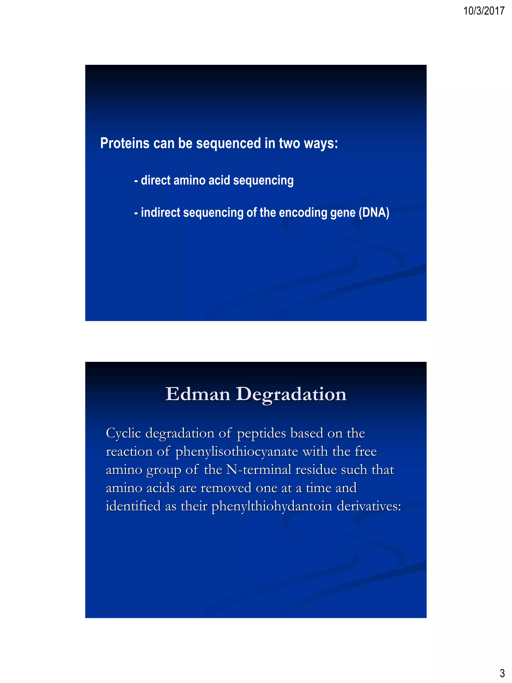 Protein sequencing | PDF
