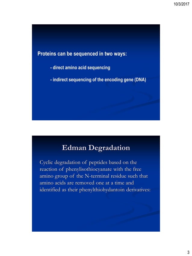 Protein sequencing | PDF