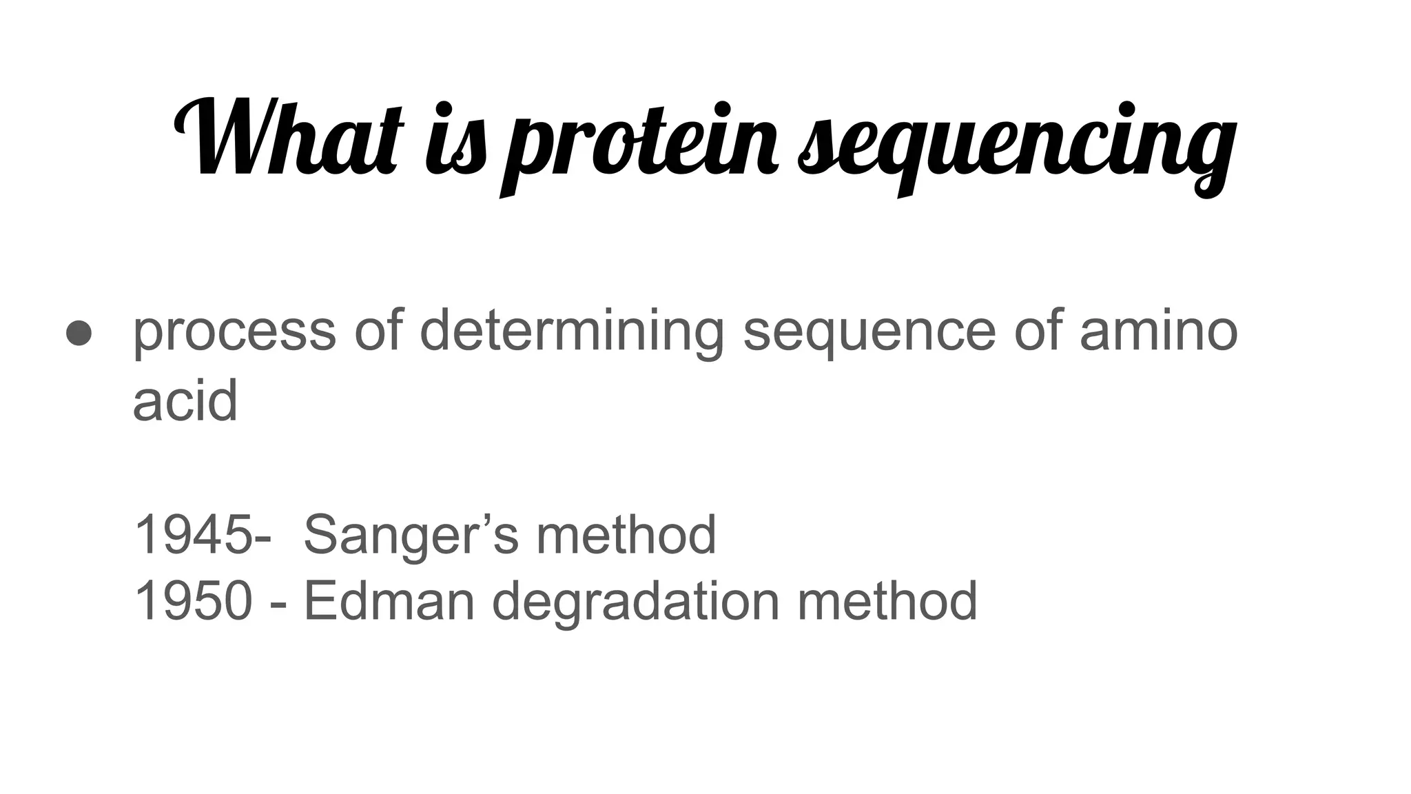 Protein sequencing | PPT
