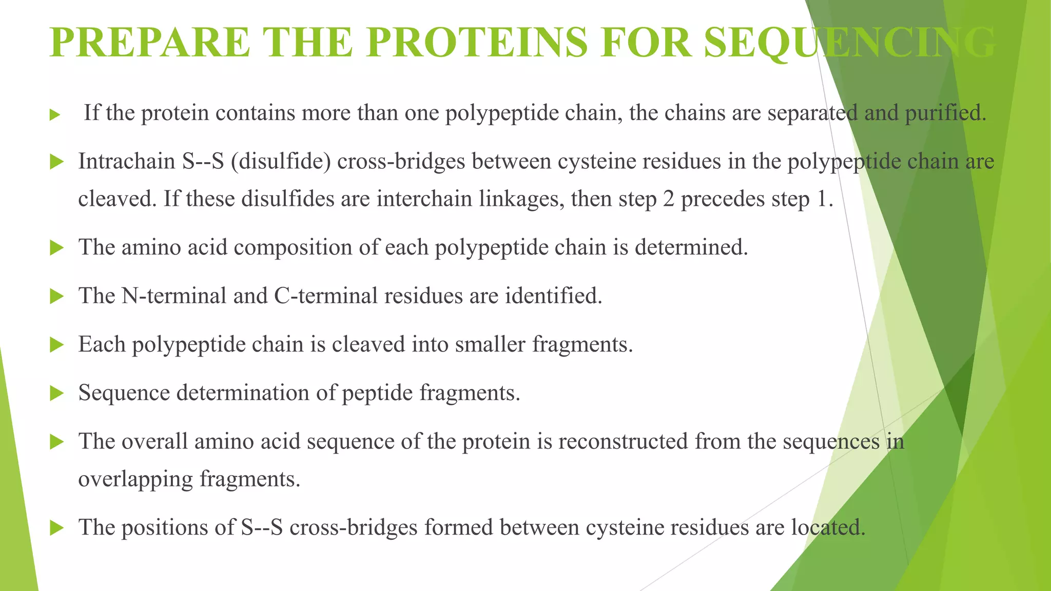 Protein sequencing and its application in bioinformatics | PPTX