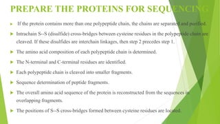 Protein sequencing and its application in bioinformatics | PPTX