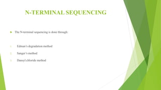 Protein sequencing and its application in bioinformatics | PPTX