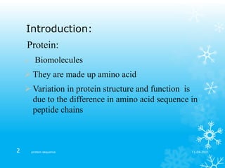 Protein sequencing | PPTX