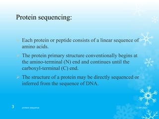 Protein sequencing | PPTX