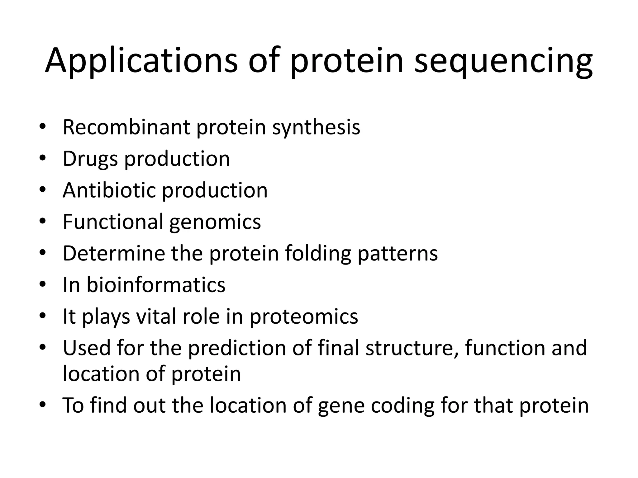 Protein sequencing presentation | PPTX