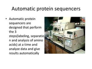 Protein sequencing presentation | PPTX