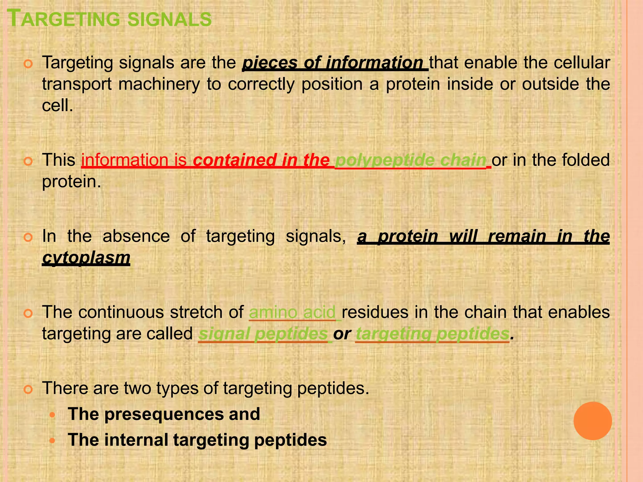 Protein sorting | PPTX
