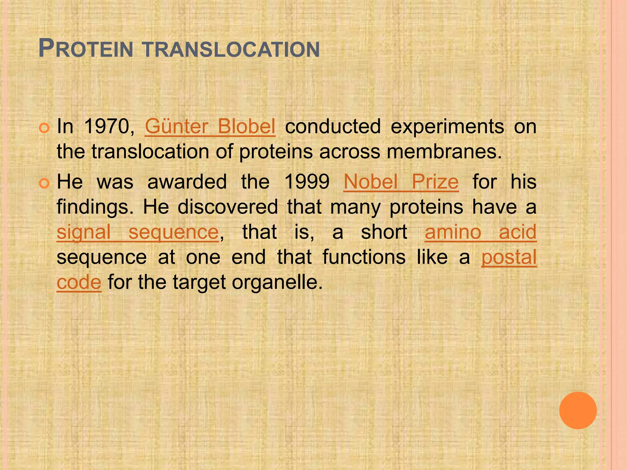 Protein sorting and targeting | PPTX