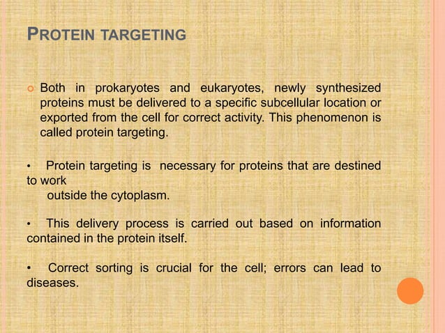 Protein sorting and targeting | PPTX