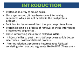 Protein splicing | PPT