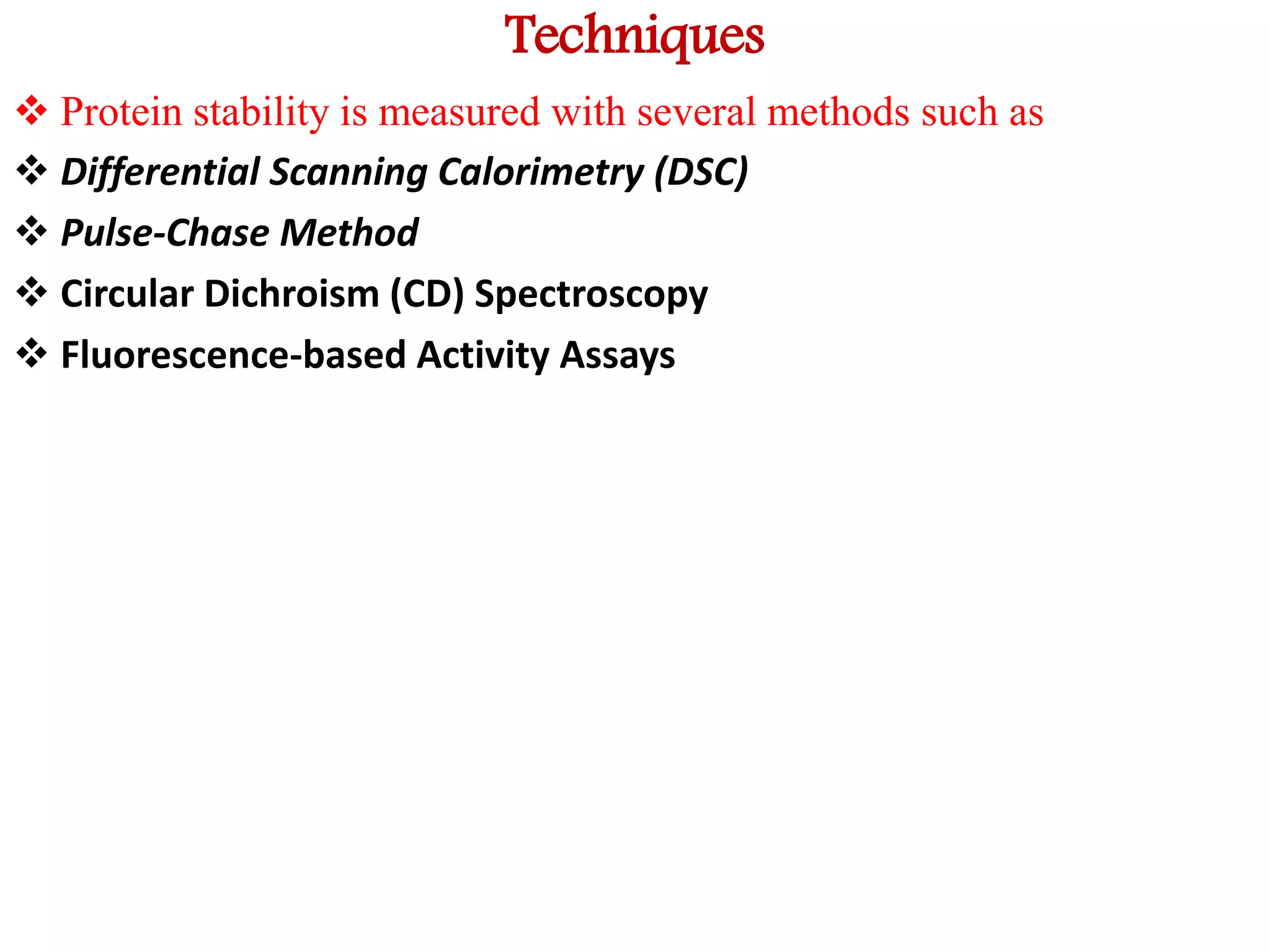 Protein stability(molecular biology) | PPTX