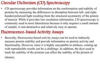 Protein stability(molecular biology) | PPTX