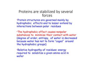 Protein Stability and folding.pptx/pdf.. | PPTX