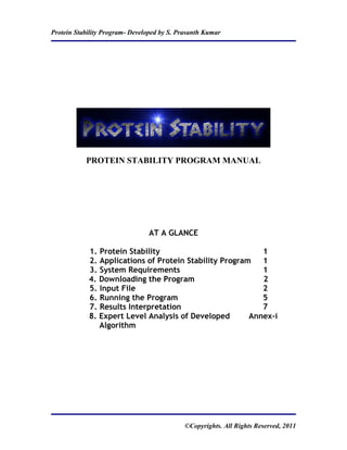 Protein stability manual | PDF