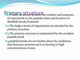 Protein structural organisation | PPT