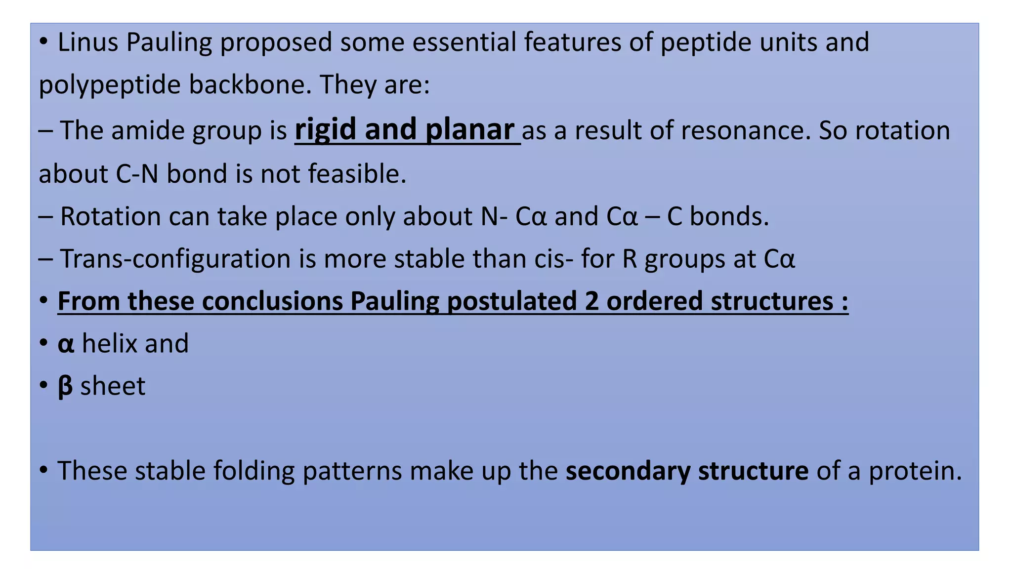 levels of protein structure , Domains ,motifs & Folds in protein ...