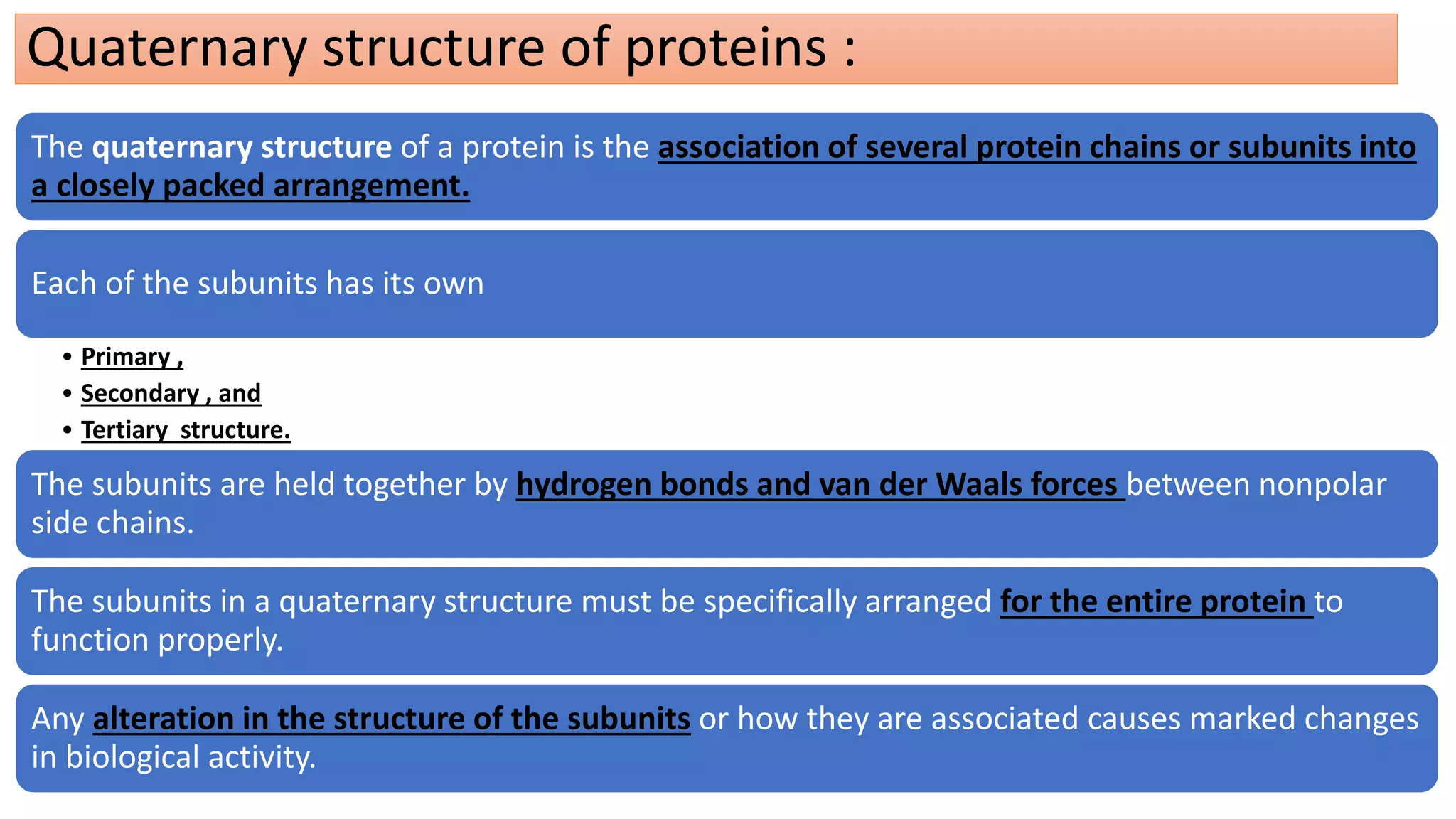 levels of protein structure , Domains ,motifs & Folds in protein ...
