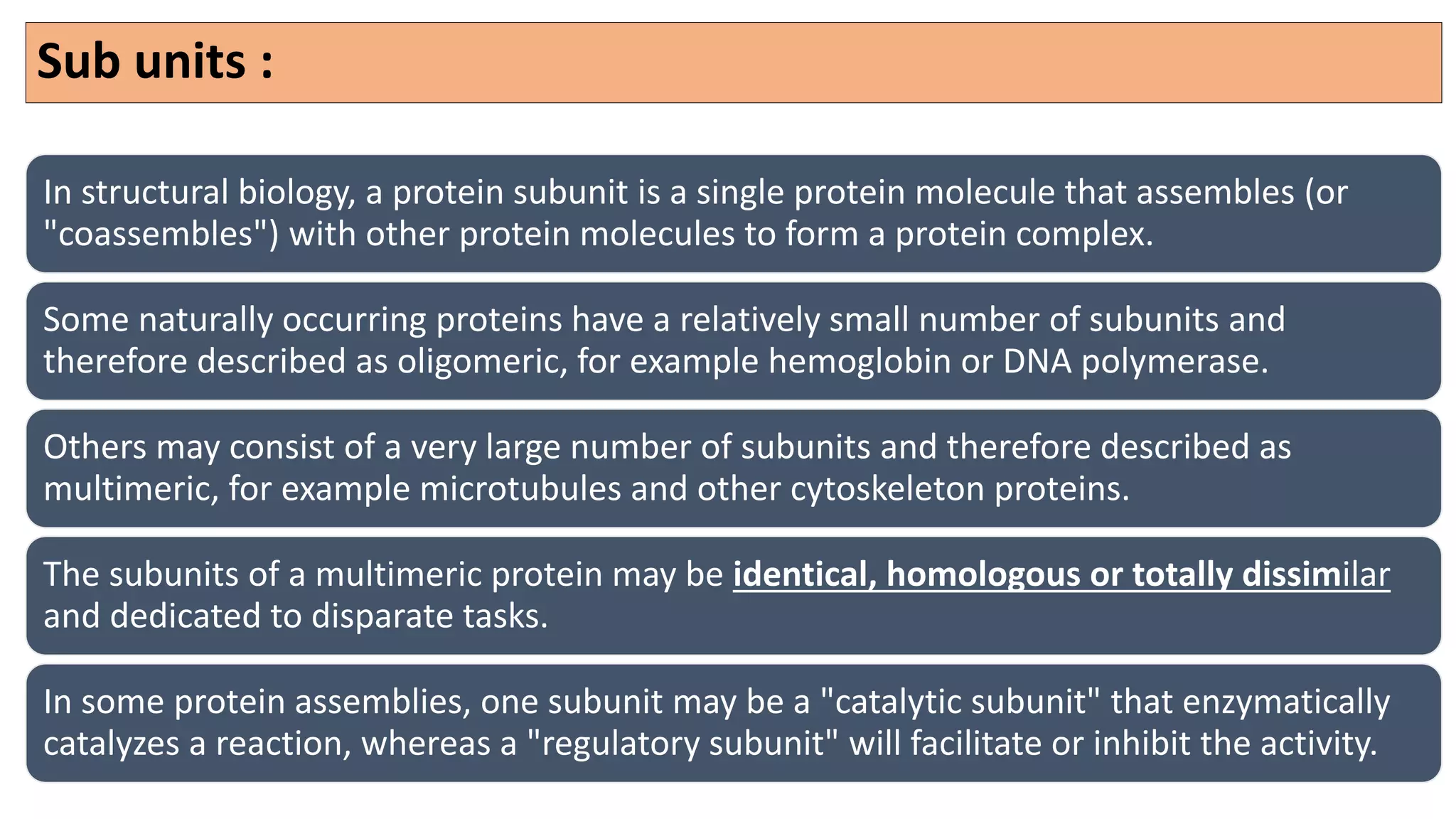 levels of protein structure , Domains ,motifs & Folds in protein ...