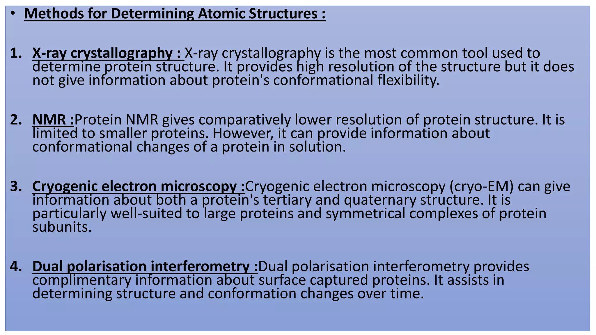 levels of protein structure , Domains ,motifs & Folds in protein ...