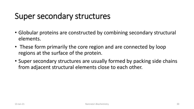 Protein structure, Protein unfolding and misfolding | PDF