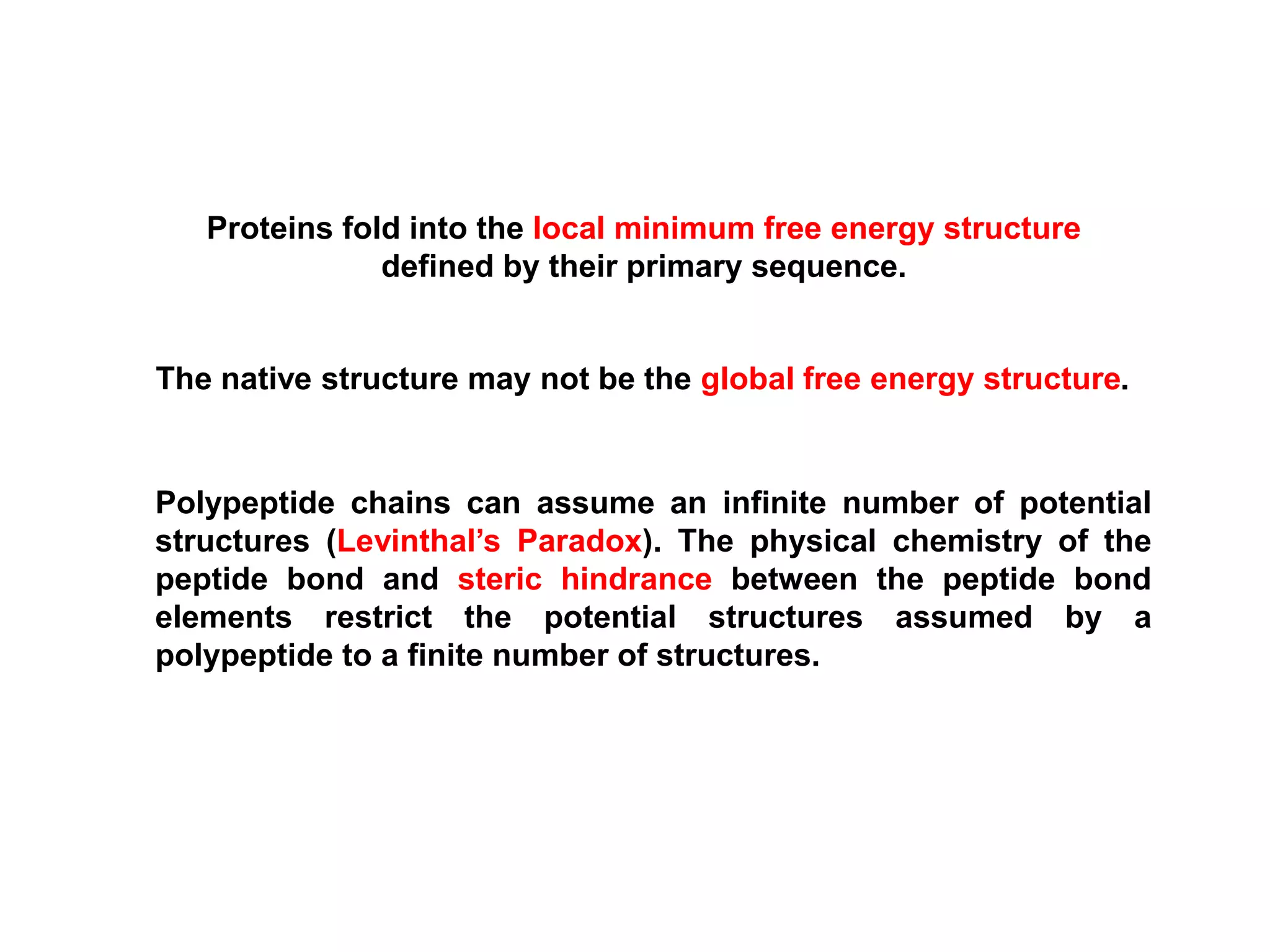Protein structure.ppt | Chemistry | Science