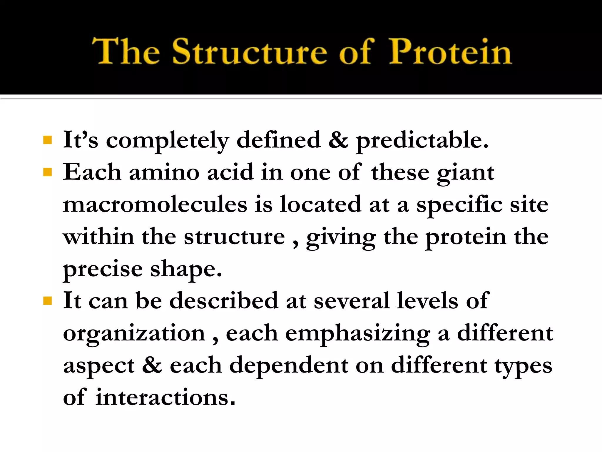 Protein structure | PPTX