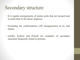 Protein structure | PPTX