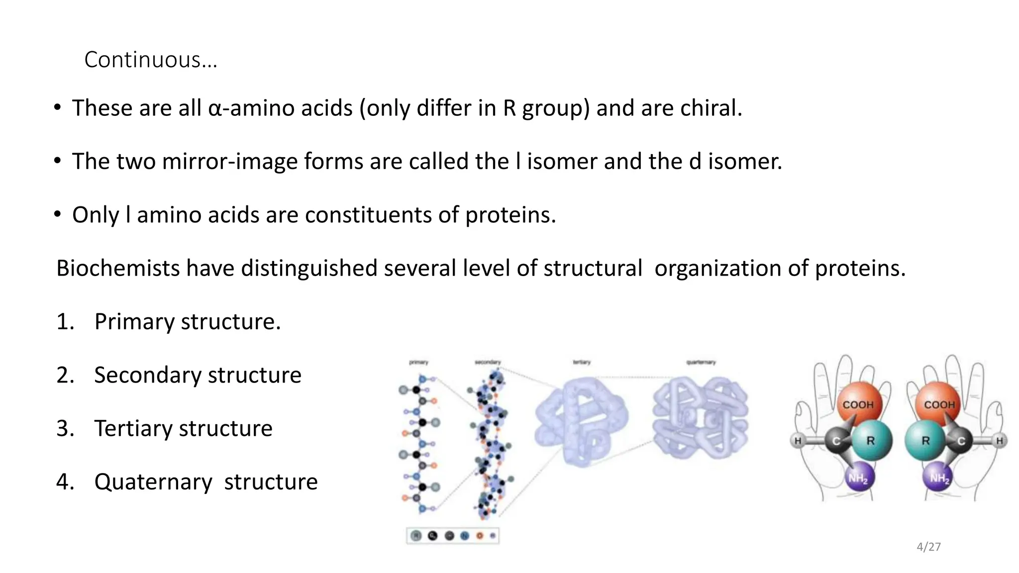 Protein structure and functions. Pptx.... | PPTX