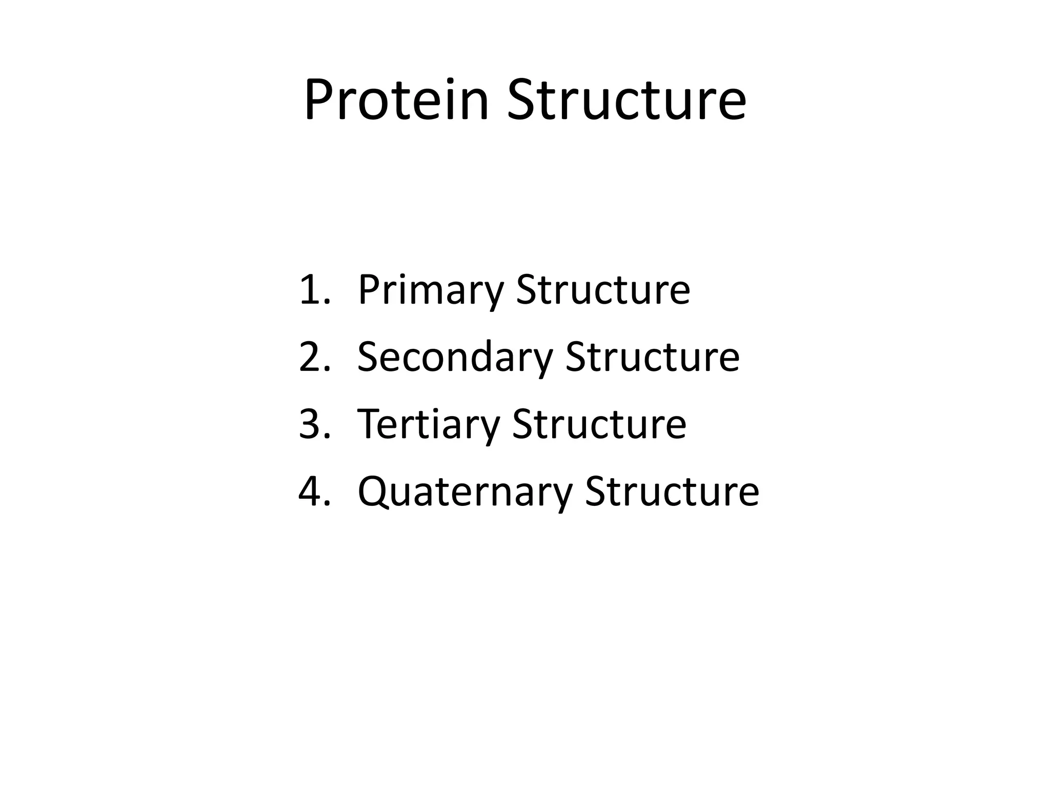 Protein structure | PPT