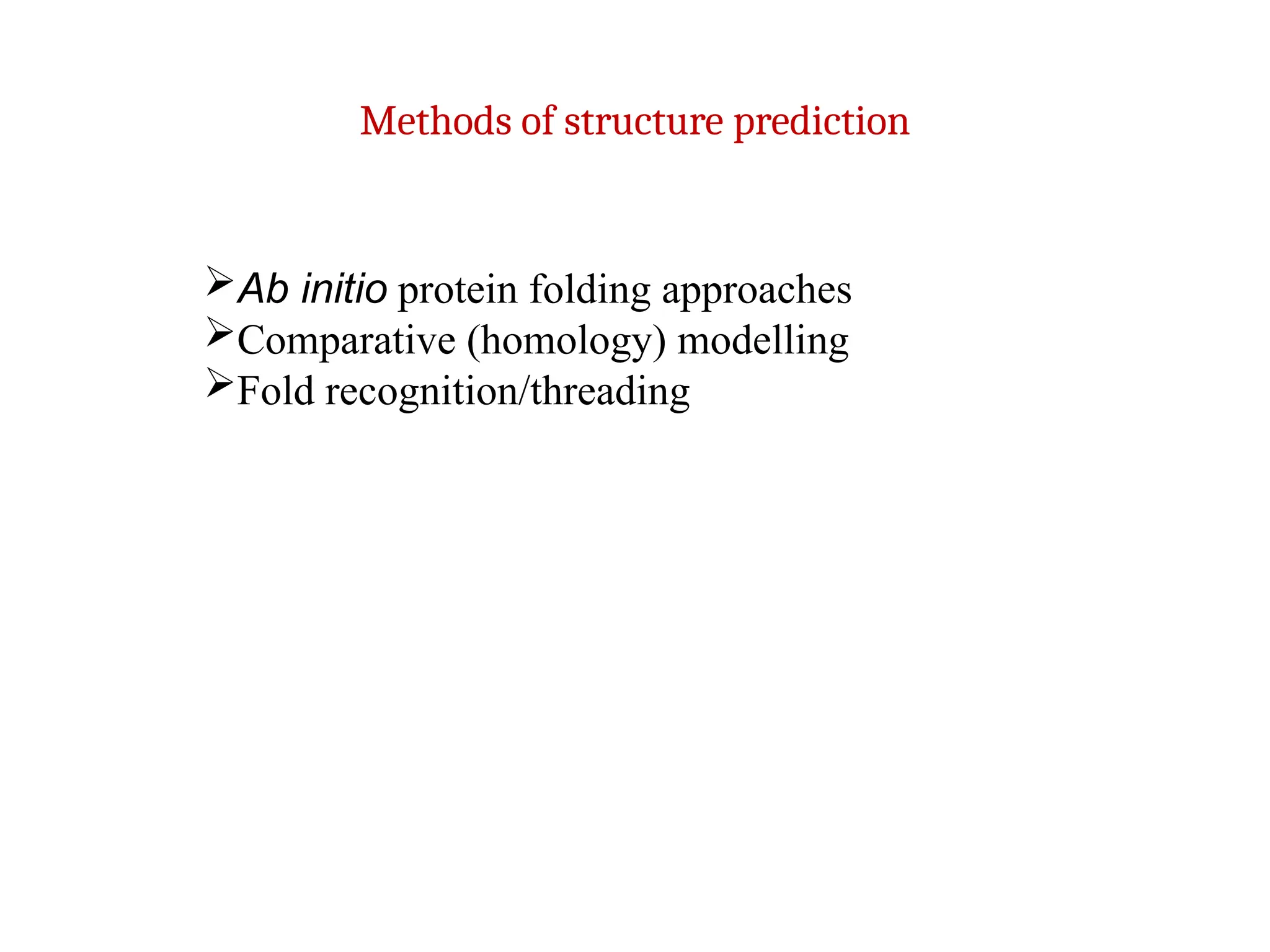 protein structure prediction in bioinformatics.ppt | Chemistry | Science