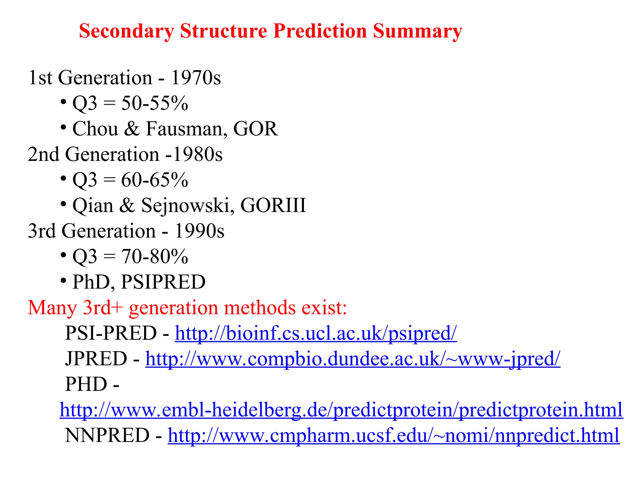 protein structure prediction in bioinformatics.ppt | Chemistry | Science