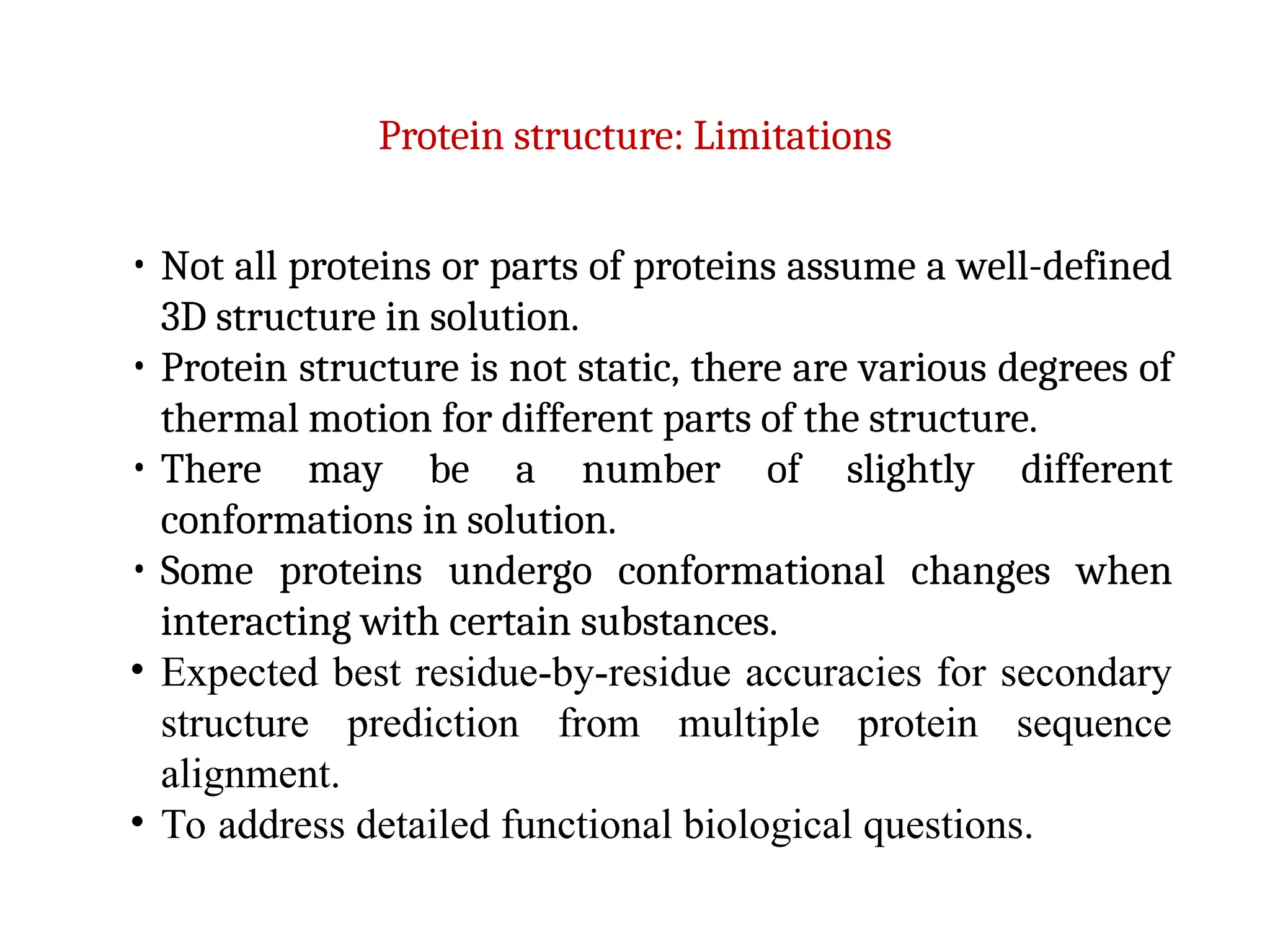 protein structure prediction in bioinformatics.ppt | Chemistry | Science