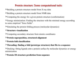 protein structure prediction in bioinformatics.ppt | Chemistry | Science