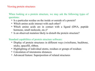 protein structure prediction in bioinformatics.ppt | Chemistry | Science