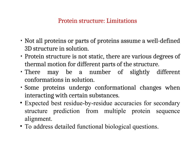 protein structure prediction in bioinformatics.ppt | Chemistry | Science
